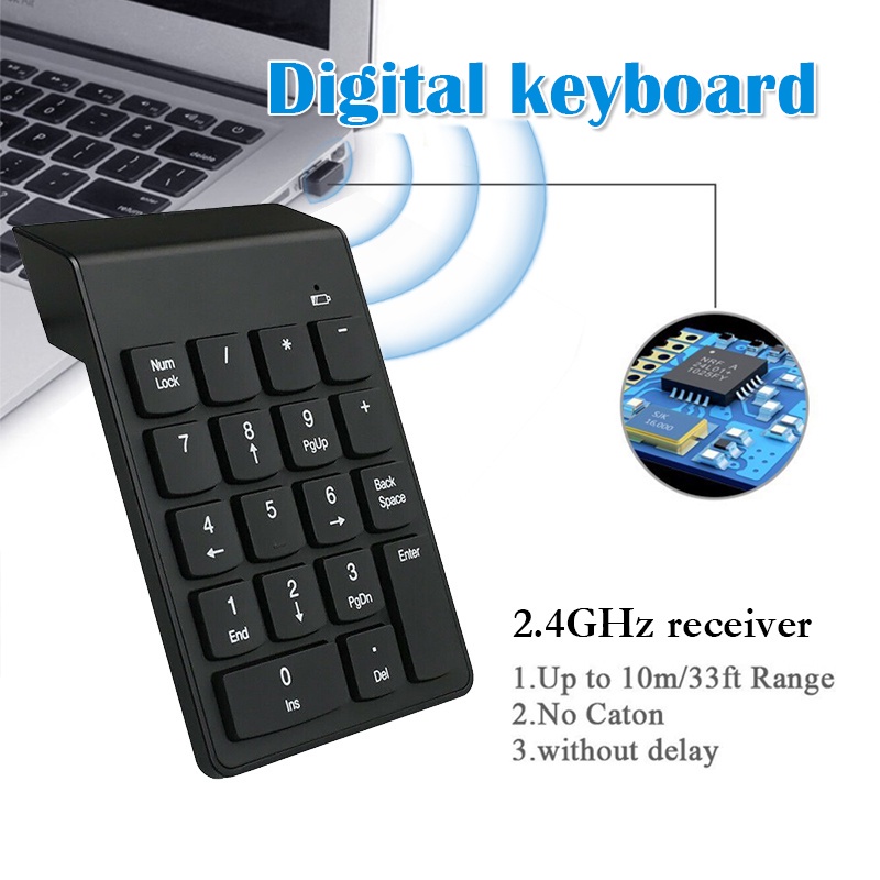 2.4g Keyboard Number Wireless Numeric Num Pad Numpad USB External ...