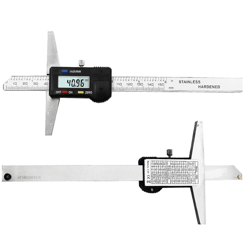 0-150mm / 6 Inches Metric Imperial Digital Depth Vernier Caliper ...