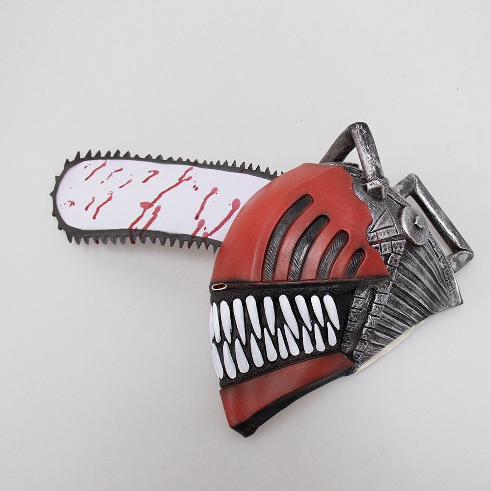 Chainsaw Man Cosplay Helmet Anime Latex Full Face Masks Halloween Party ...
