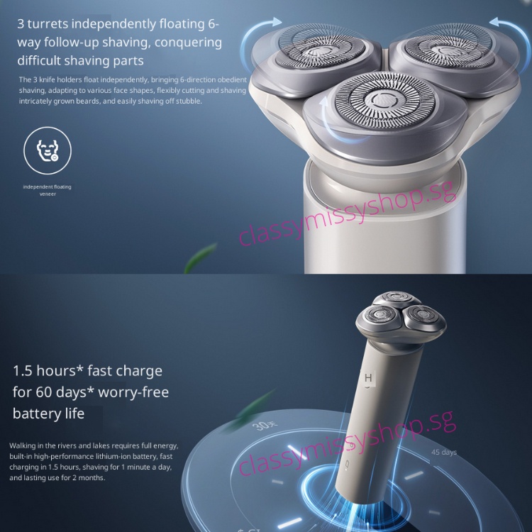 🇸🇬 XIAOMI Mijia Electric Shaver 2 S100 S101 - Double Head Razor Blade ...