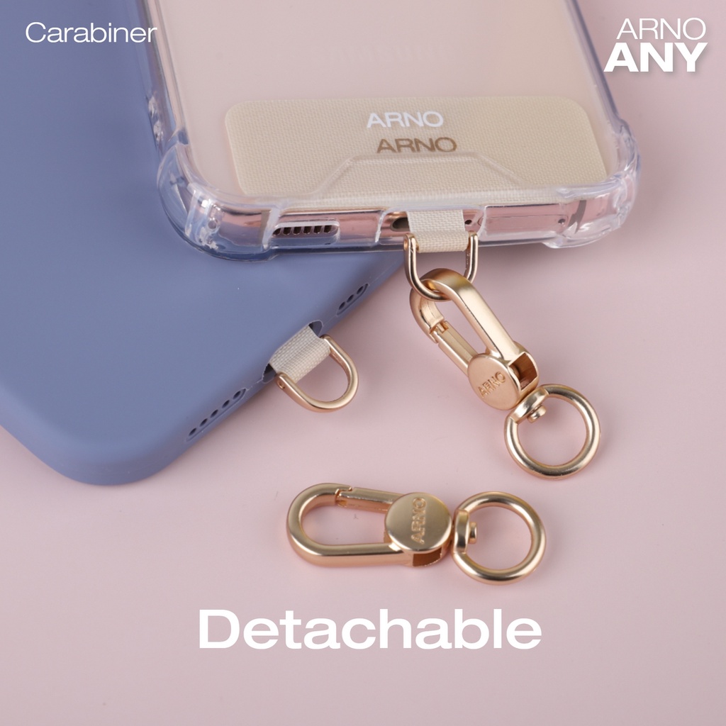 ARNO Phone Strap 'ANY+Strap' (Patch+Carabiner+Strap / 25 Types) | Shopee Singapore