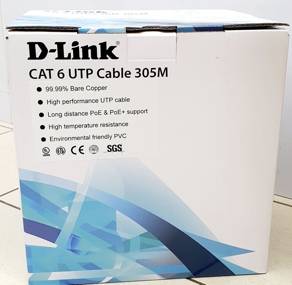 D-Link Cat6 UTP Cable 305Meter NCB-C6ULR-305-24 / DLINK Ethernet Cable ...