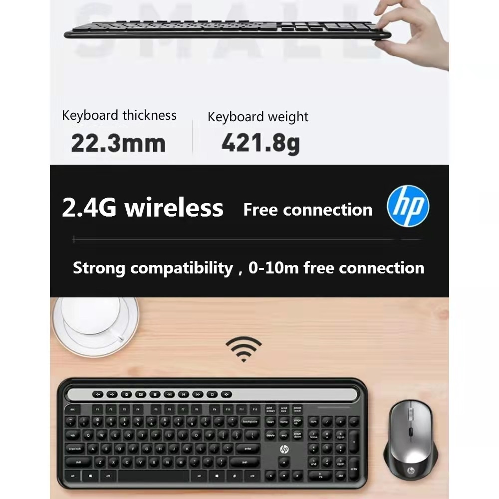 [SG Stock]HP CS500 Wireless Keyboard & Mouse Set Ergonomic Design Ultra ...