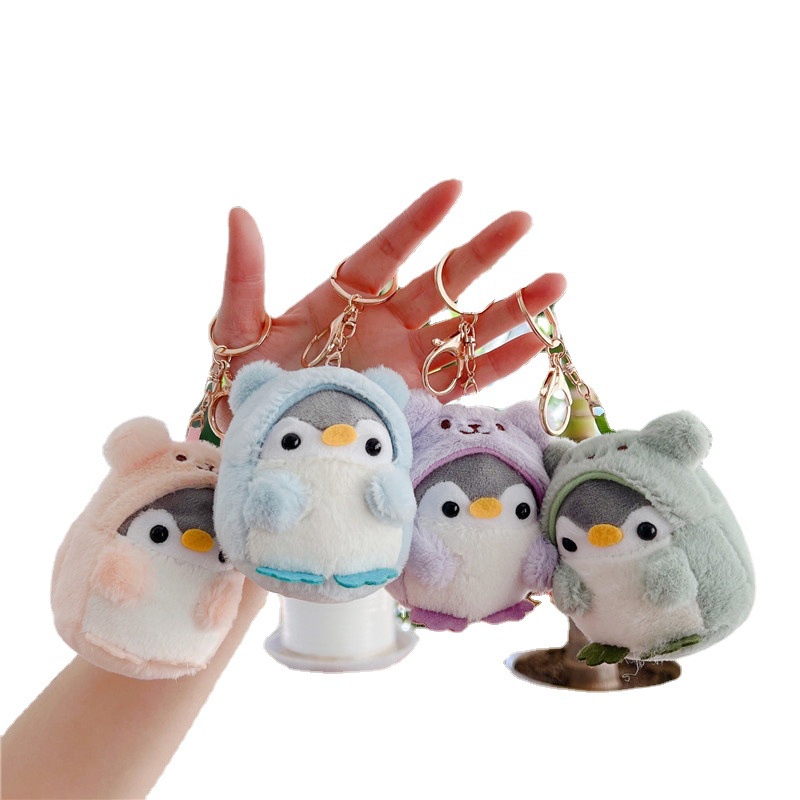 Cute Penguin Plushie Keychain Soft Stuff Toy Dress-Up Little Plush ...