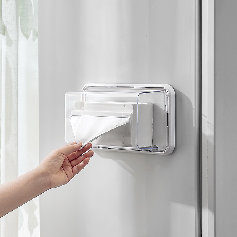 [Ready Stock] Magnetic tissue box Refrigerator storage box Transparent ...