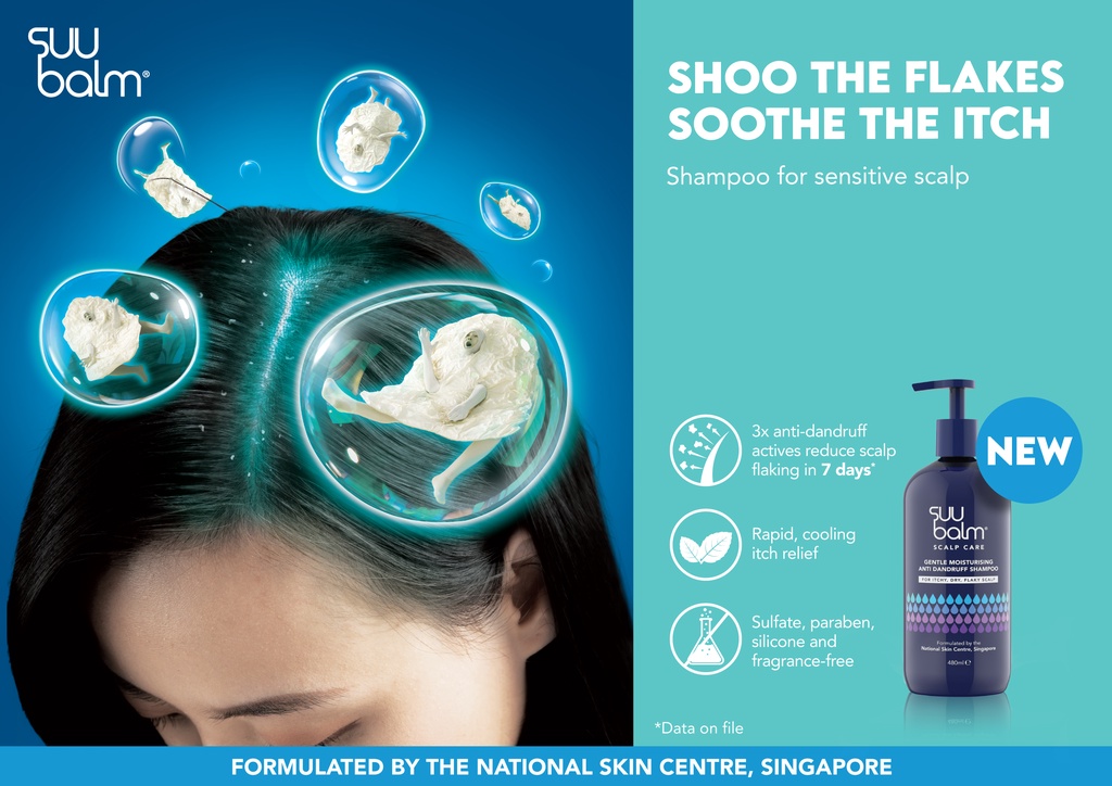 Suu Balm Gentle Moisturising Anti-Dandruff Shampoo (480ml/230ml ...