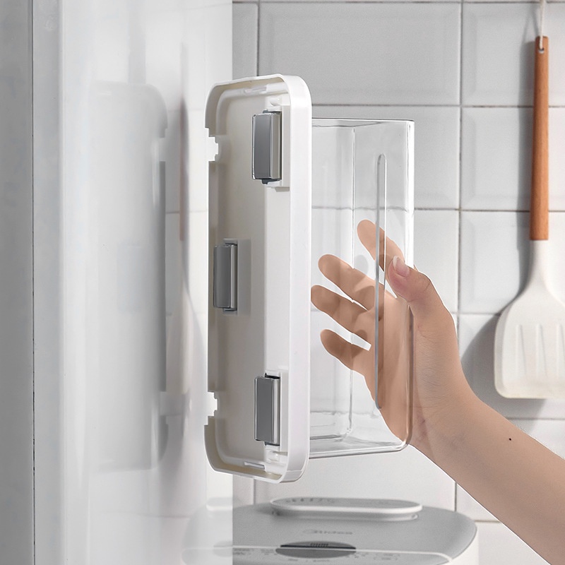 [Ready Stock] Magnetic tissue box Refrigerator storage box Transparent ...