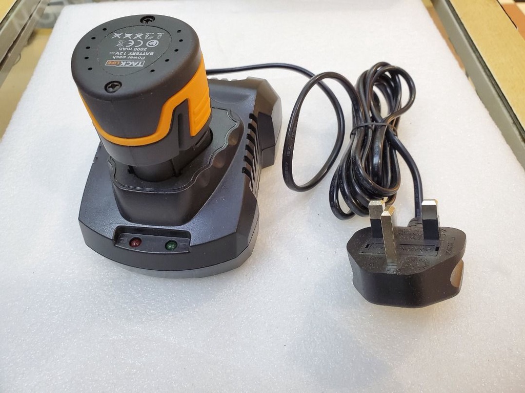 Tacklife PPK01B 12V 2000mAh Lithium-Ion Cordless Drill Battery & 100 ...