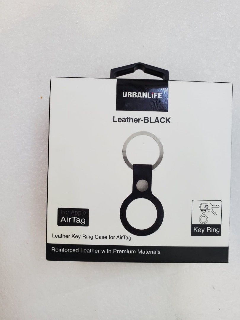 AirTag Leather Key Ring Case Black | Shopee Singapore