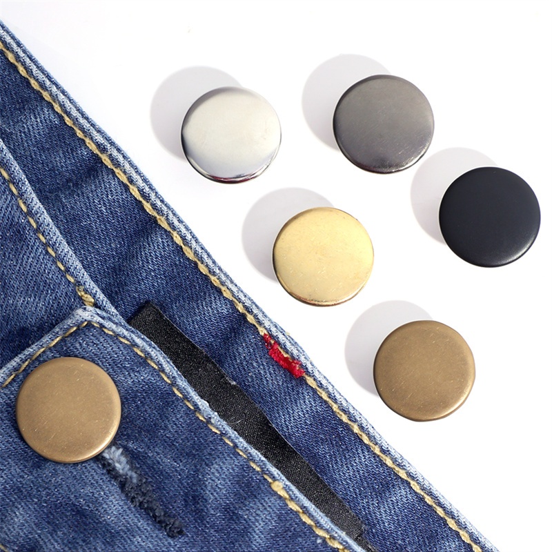 Retractable Metal Jeans Buttons Waist Size Detachable Button ...