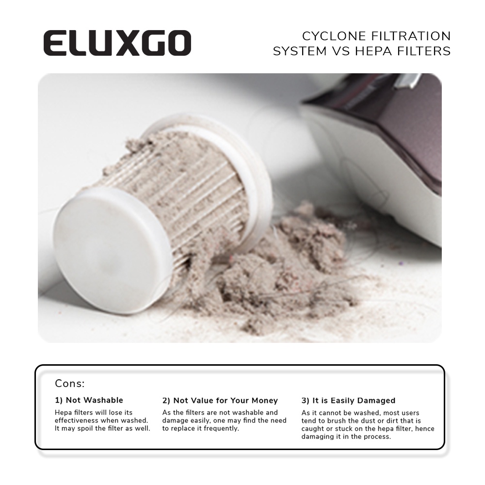 ELUXGO EC25 Infinite Speed Vacuum Cleaner | Shopee Singapore