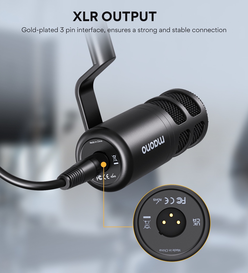 Maono PD100 Professional Podcast Dynamic Microphone Podcast Mic Dynamic ...