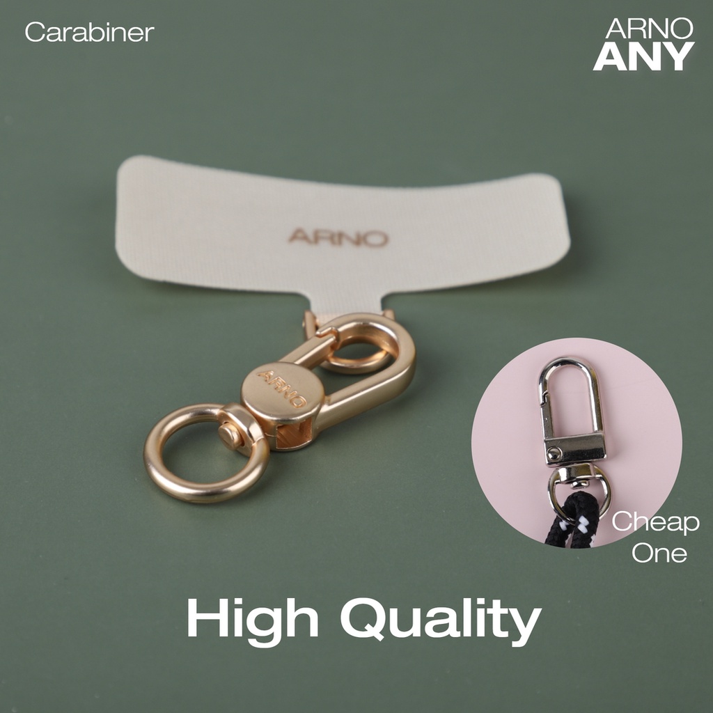 ARNO Phone Strap 'ANY+Strap' (Patch+Carabiner+Strap / 25 Types) | Shopee Singapore