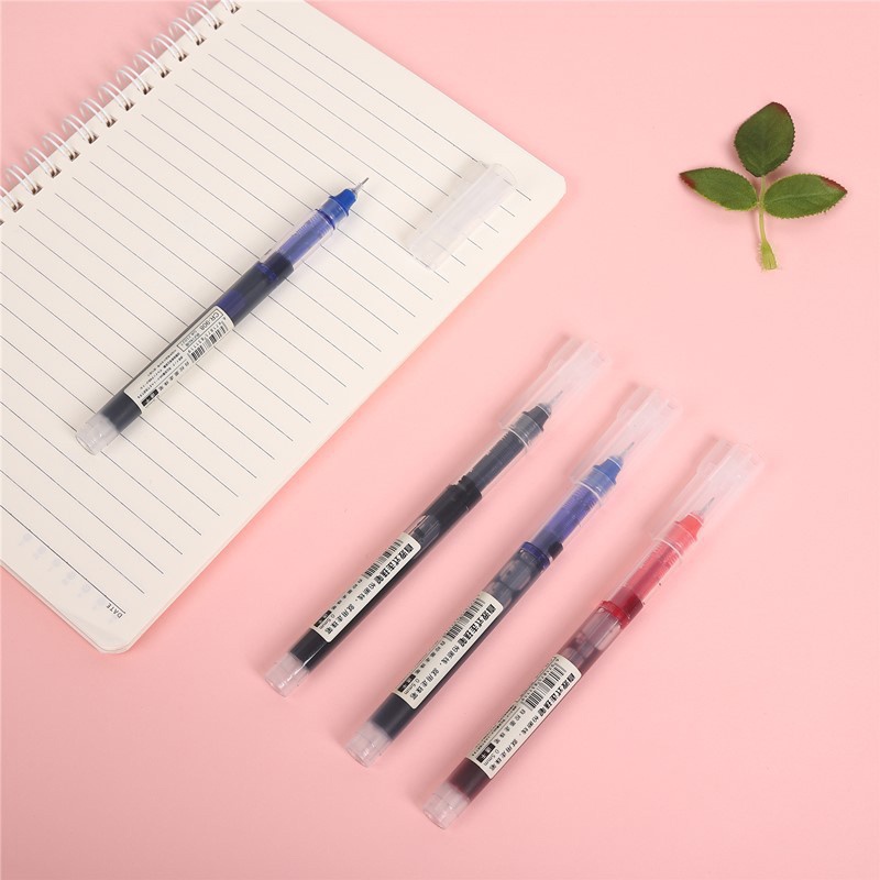 Straight Pen 1pcs Ballpoint 0.5mm Black Blue Red Ink Quick Drying ...
