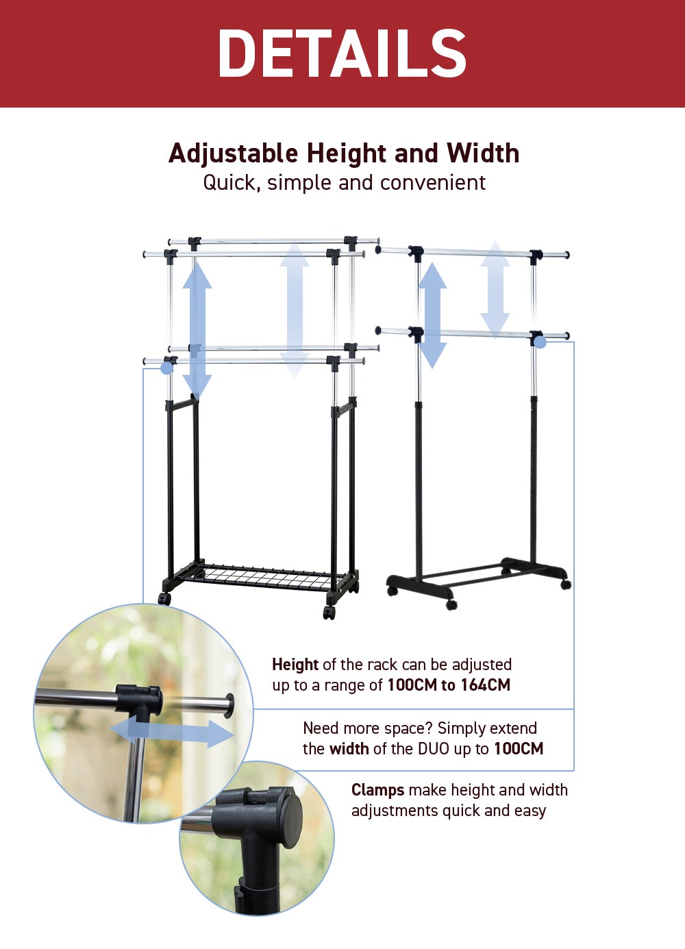 Rene Uno & Duo High Quality Adjustable Stable & Solid Portable Indoor ...