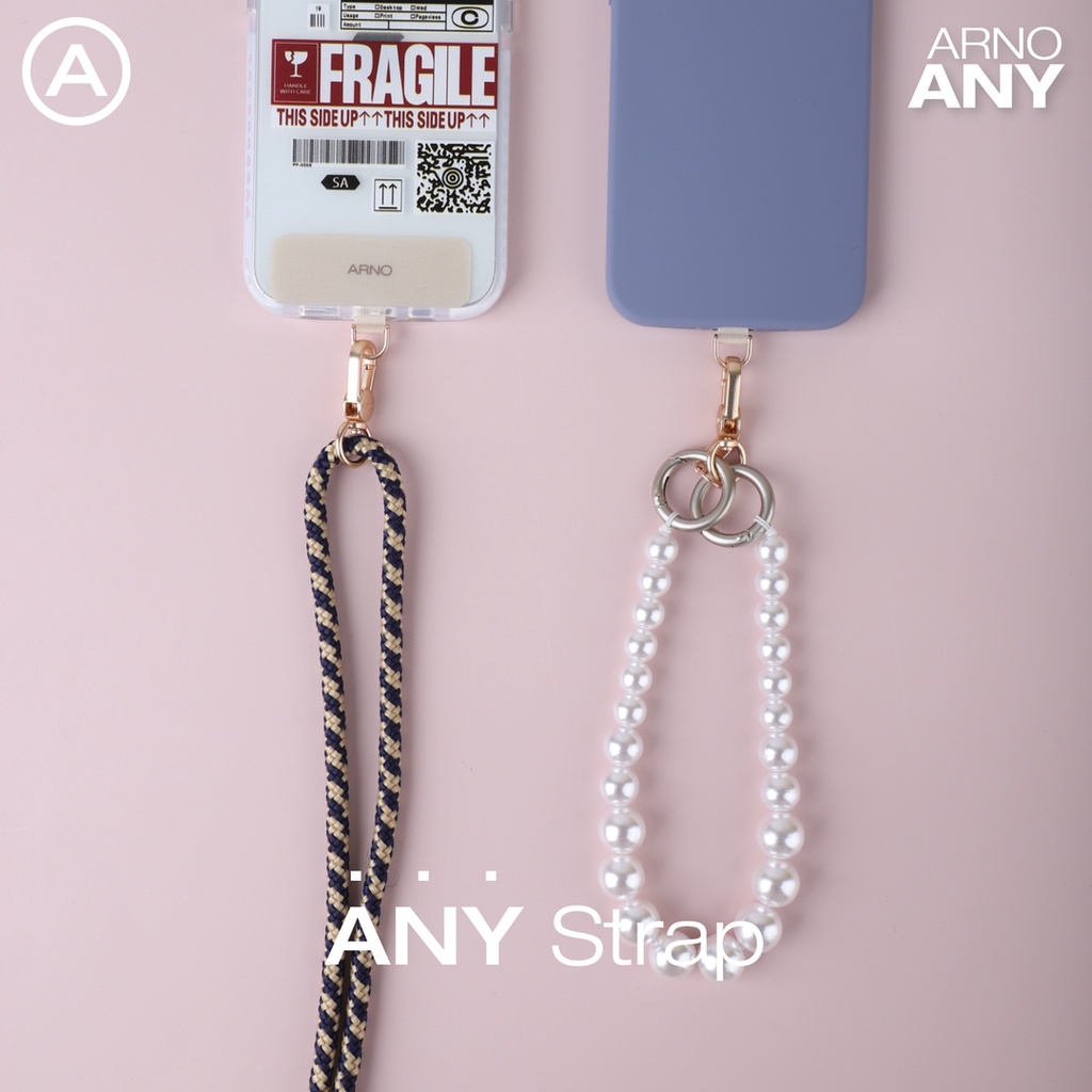ARNO Phone Strap 'ANY+Strap' (Patch+Carabiner+Strap / 25 Types) | Shopee Singapore