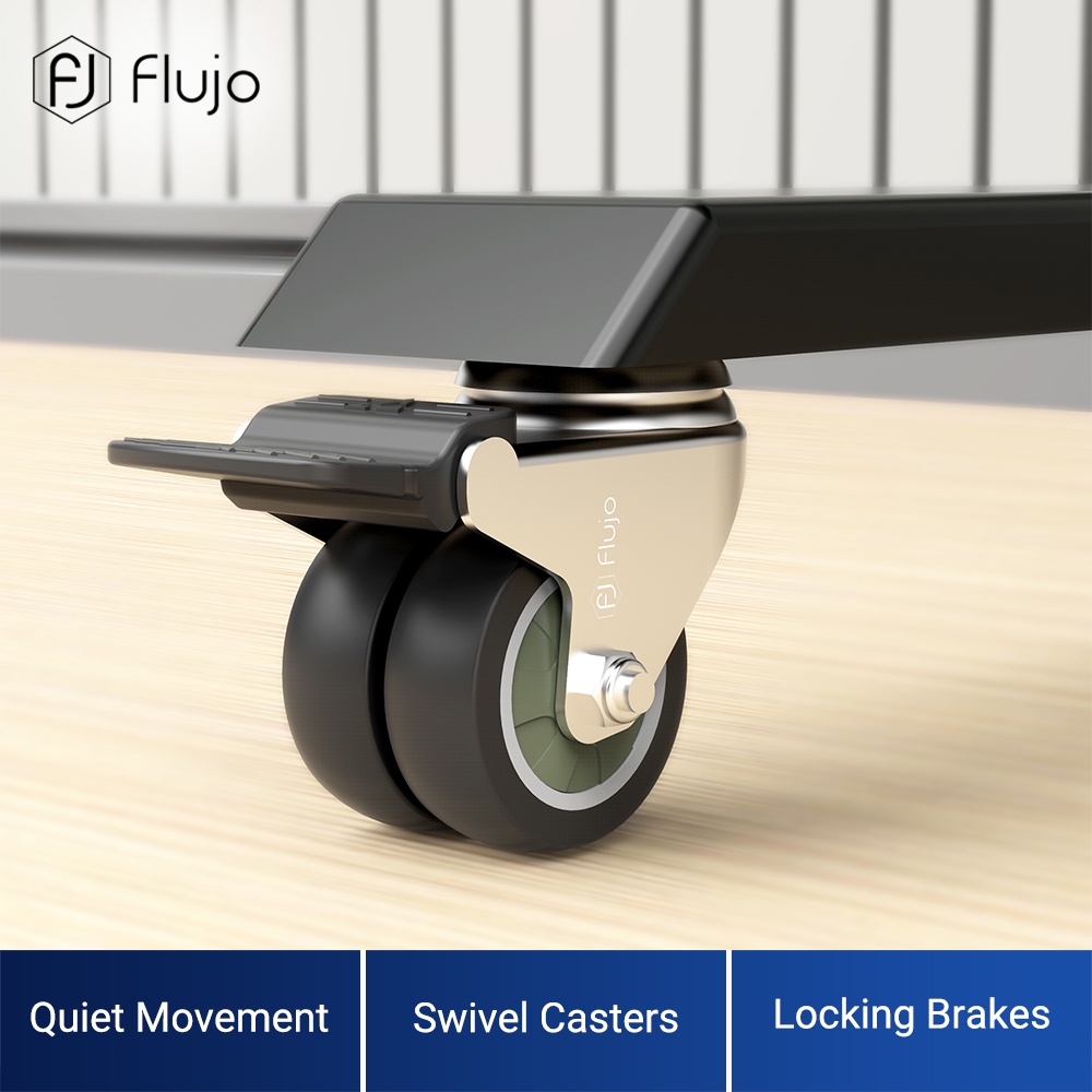 Flujo M8 Swivel Caster Wheels TPR Caster Wheel with Lock Brake 360 ...