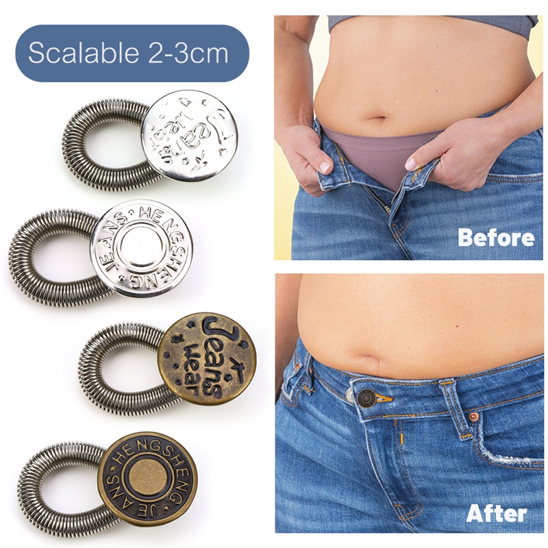 [Wholesale Price]Retractable Metal Jeans Buttons Waist Size Detachable ...