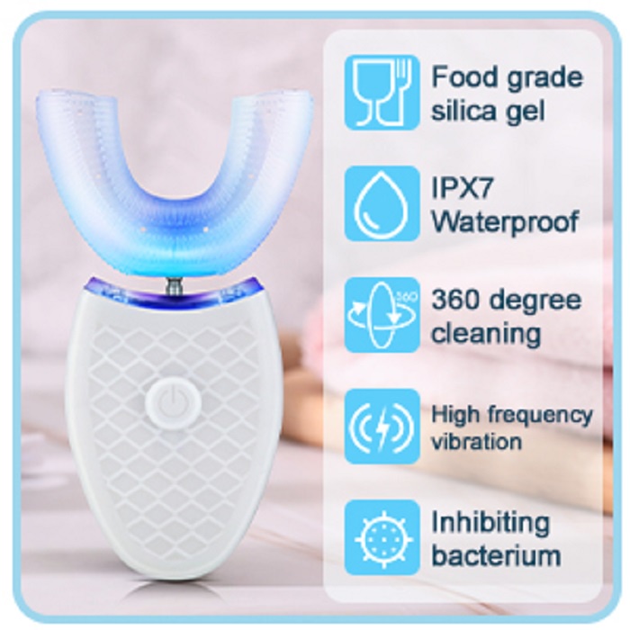 Ultrasonic Electric Toothbrush Adults U Shaped Automatic Toothbrushes ...