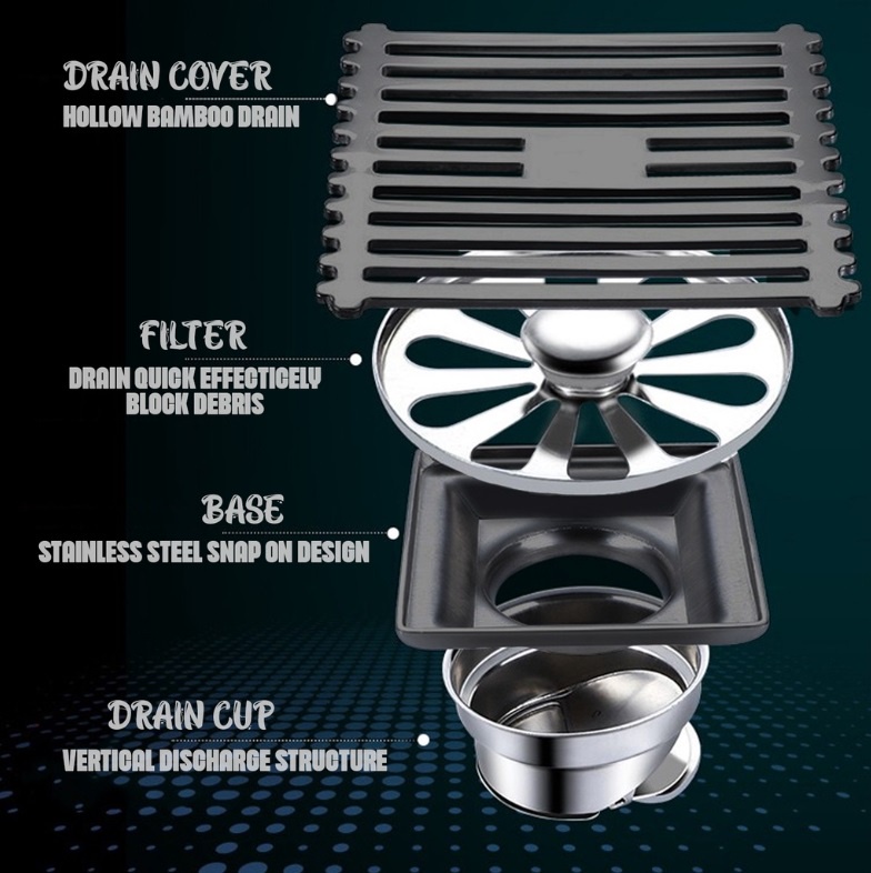 YLK 304 Stainless Steel /MB Floor Drain Floor Trap Floor Grating With ...