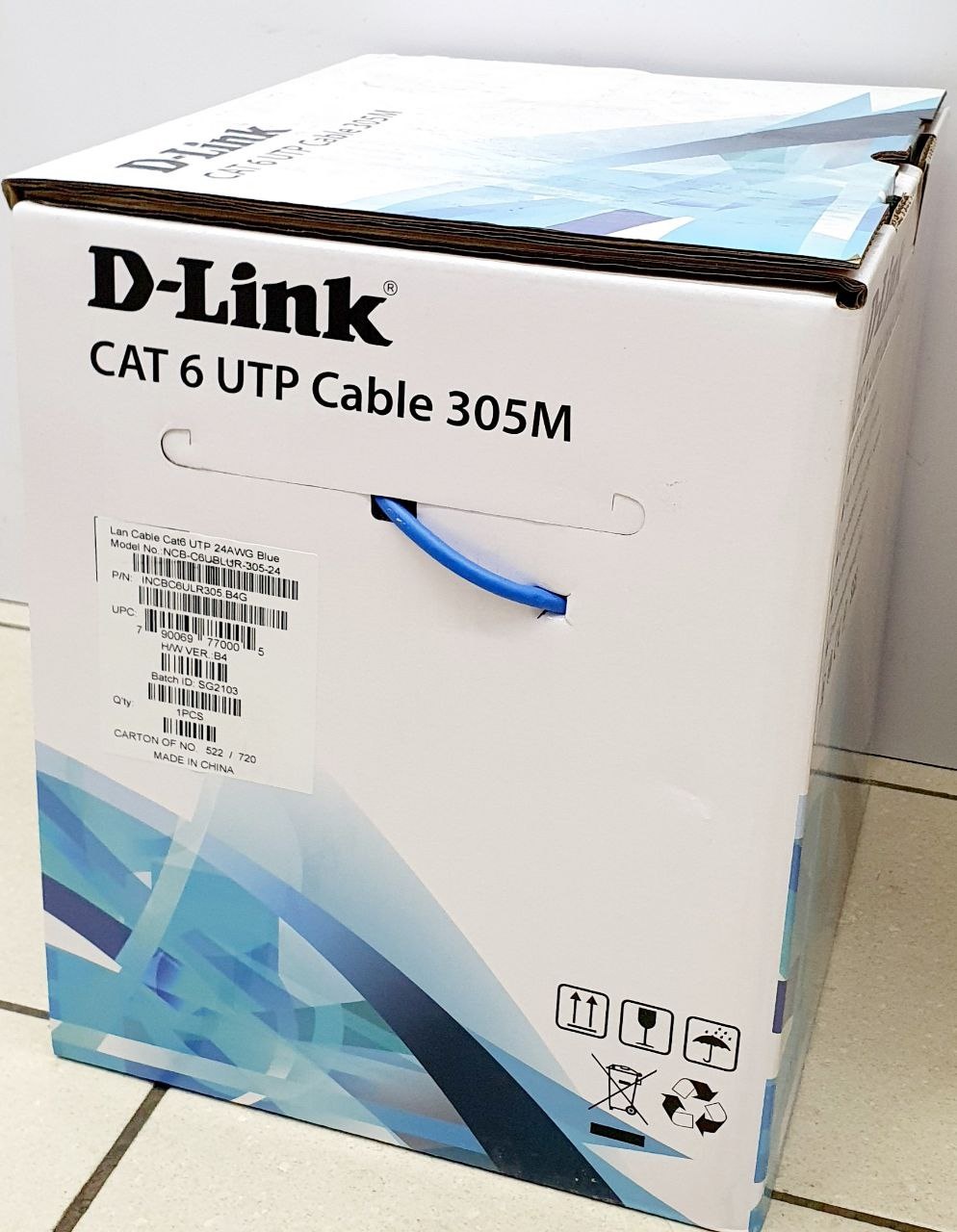 D-Link Cat6 UTP Cable 305Meter NCB-C6ULR-305-24 / DLINK Ethernet Cable ...