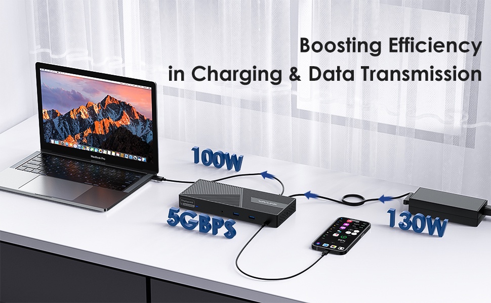 Wavlink USB-C Displaylink Universal Triple 4K Display Docking Station ...