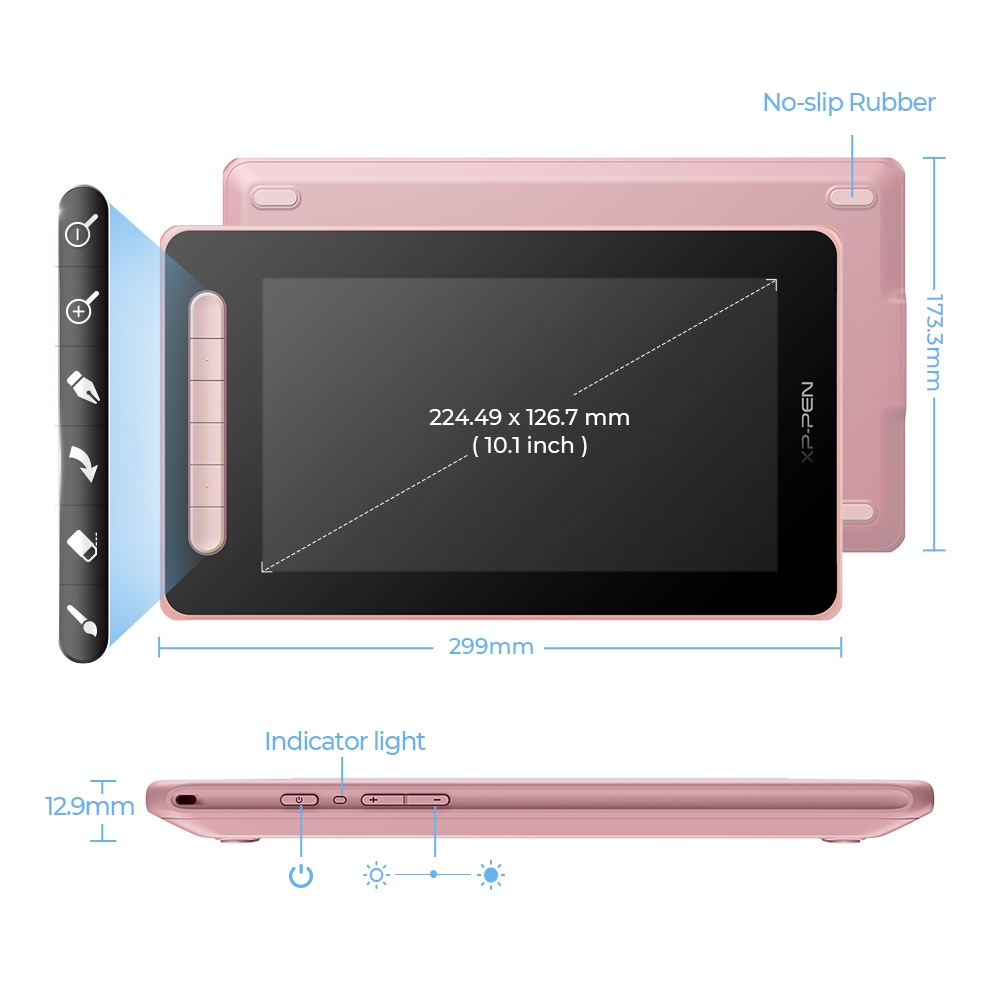 XPPen Artist 10 2nd Pen Display Drawing Monitor Graphic Display With X3 ...