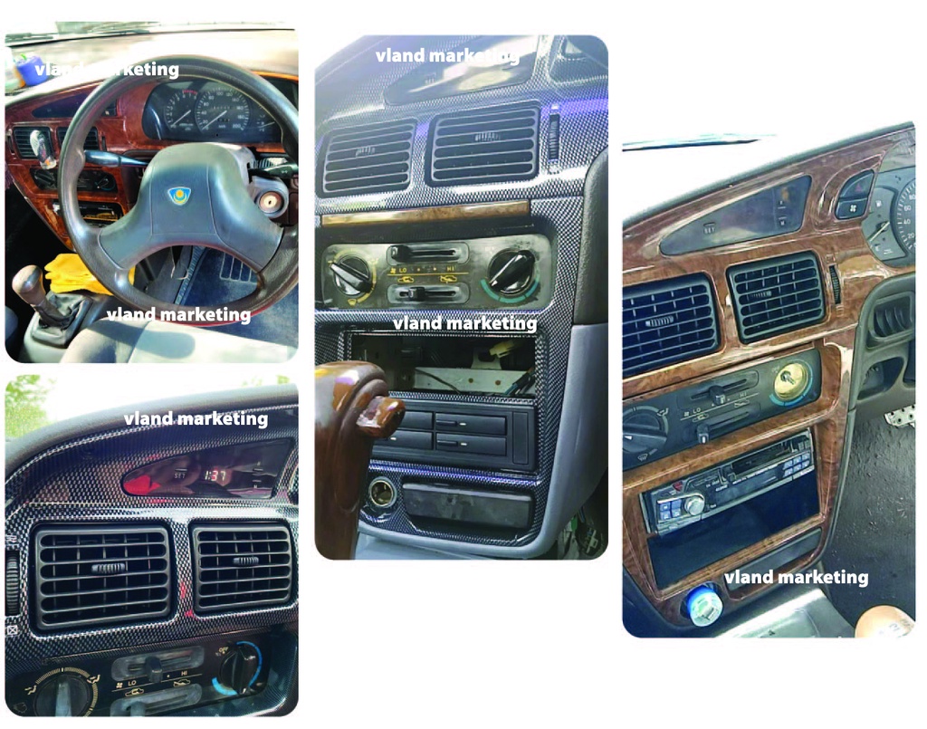 Proton WIRA Satria Dashboard METER PANEL + RADIO PANEL (CARBON) (WOOD ...