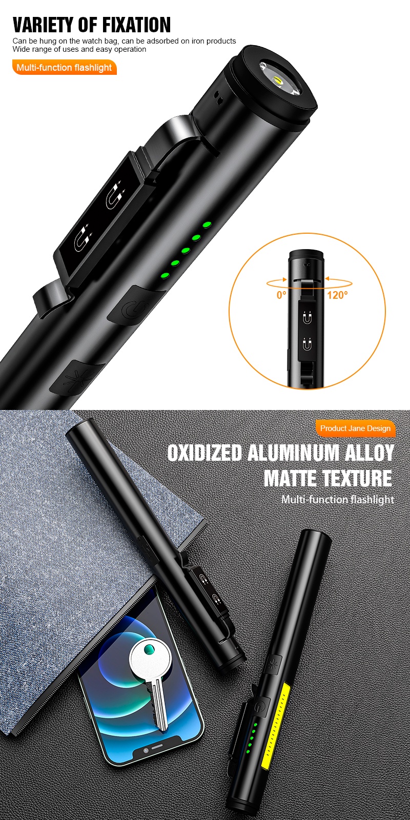 4 In 1 Powerful Torchlight Ultra Bright, Laser Pointer, Portable Pen ...