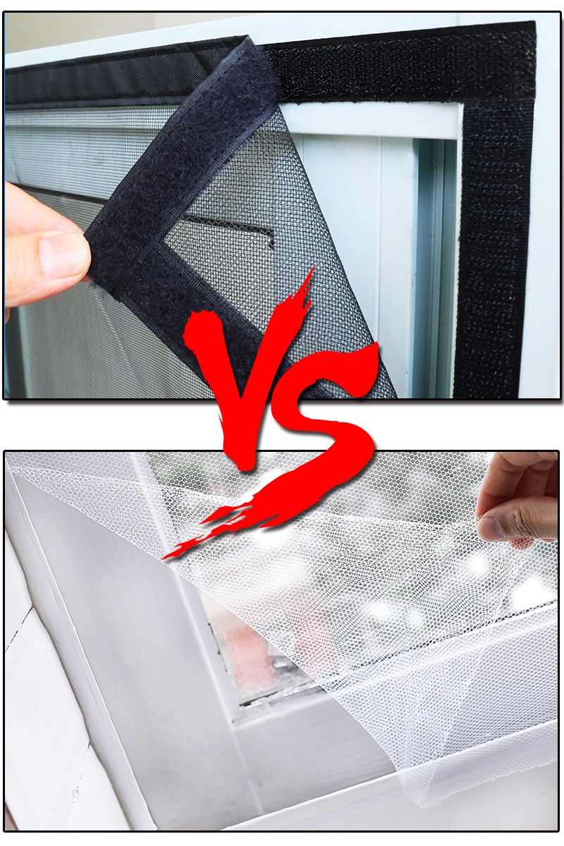 Mosquito Screen Window Net Washable Self-Adhesive Invisible Window ...