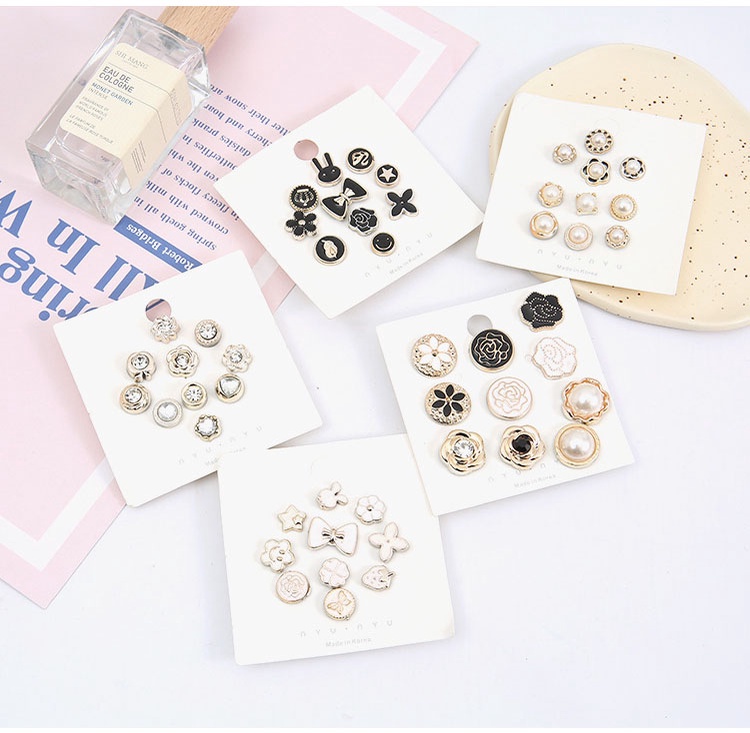10Pcs Button Pin Prevent Accidental Exposure Blouse Buttons Brooch Pins ...