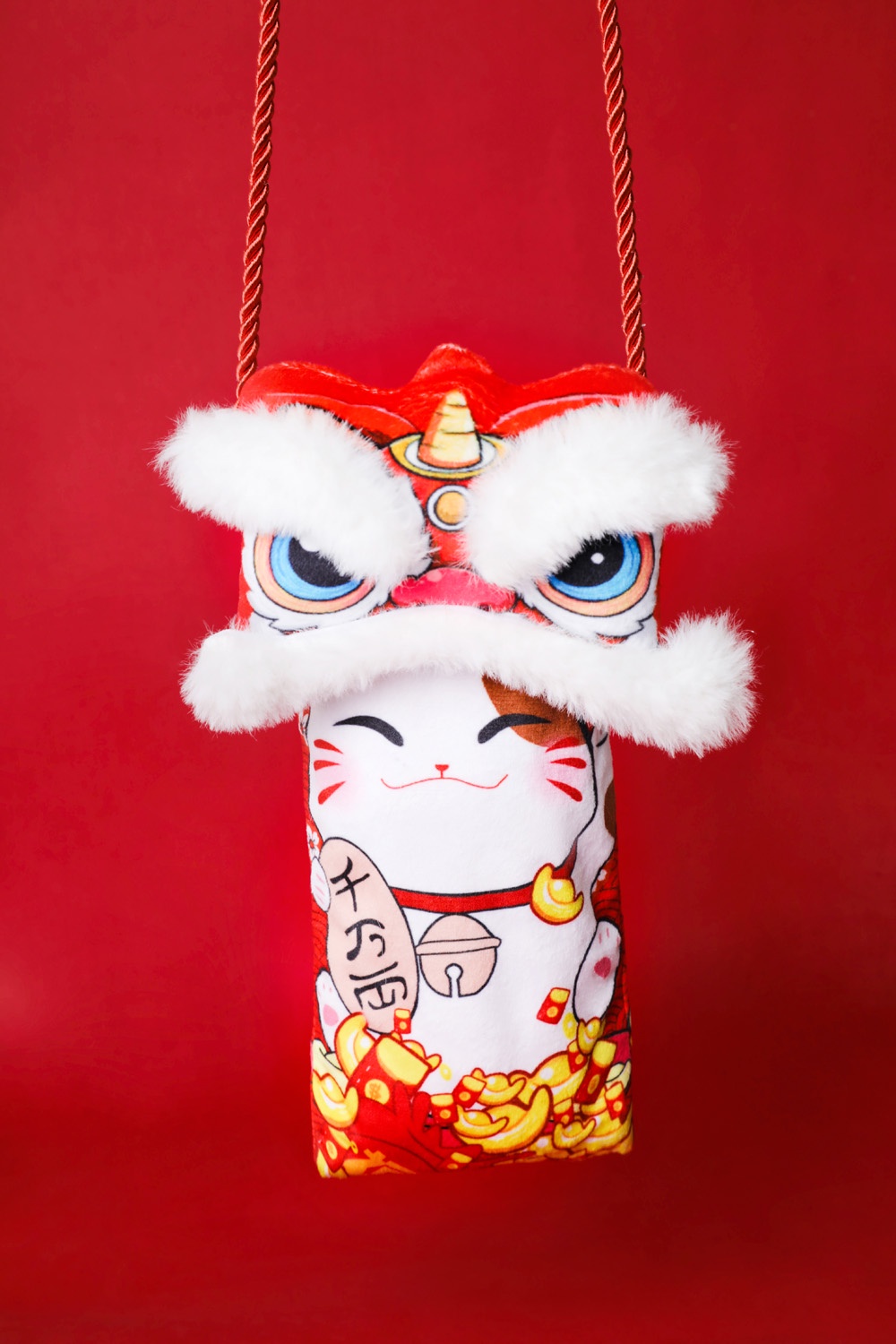 CNY Kids Ang Bao Pouch Limited Edition New Year Dancing Lion Sling Bag ...