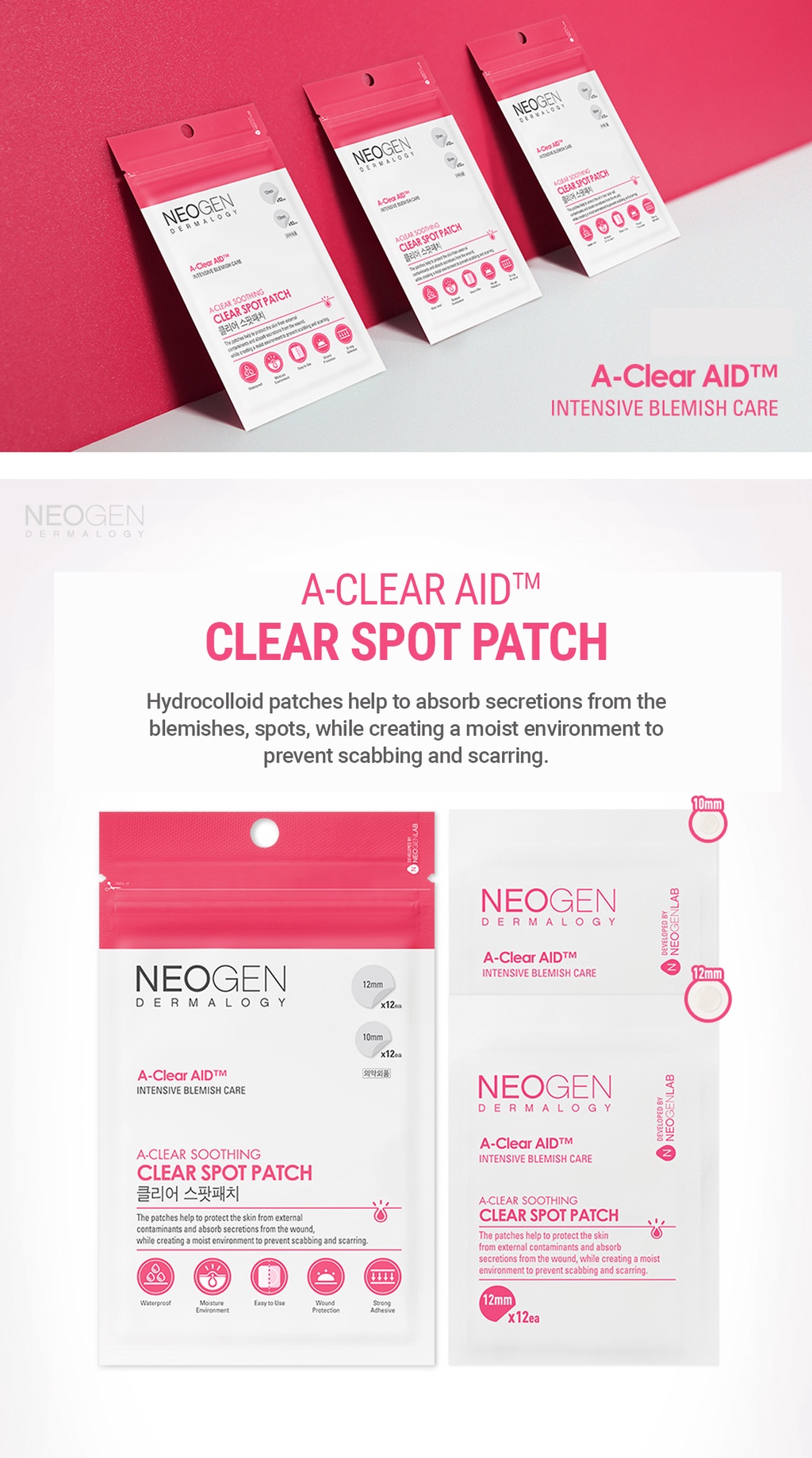 [NEOGEN DERMALOGY] A-Clear Soothing Spot Patch (24 Pcs) | Shopee Singapore