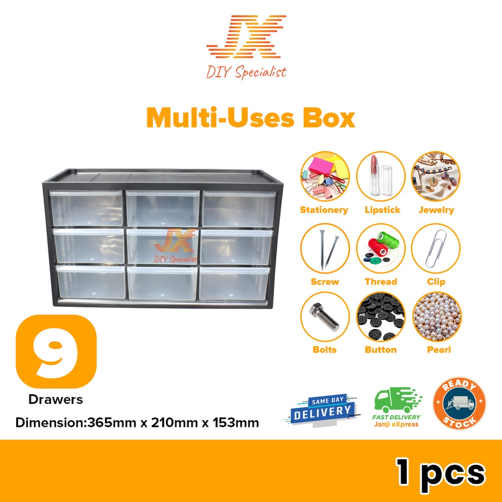 Multipurpose 9 Compartment Storage Drawer Cabinets Almari Hardware ...