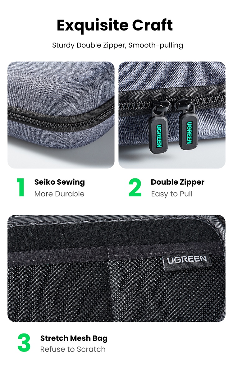 UGREEN Travel Case Gadget Bag Portable Small Electronics Accessories ...