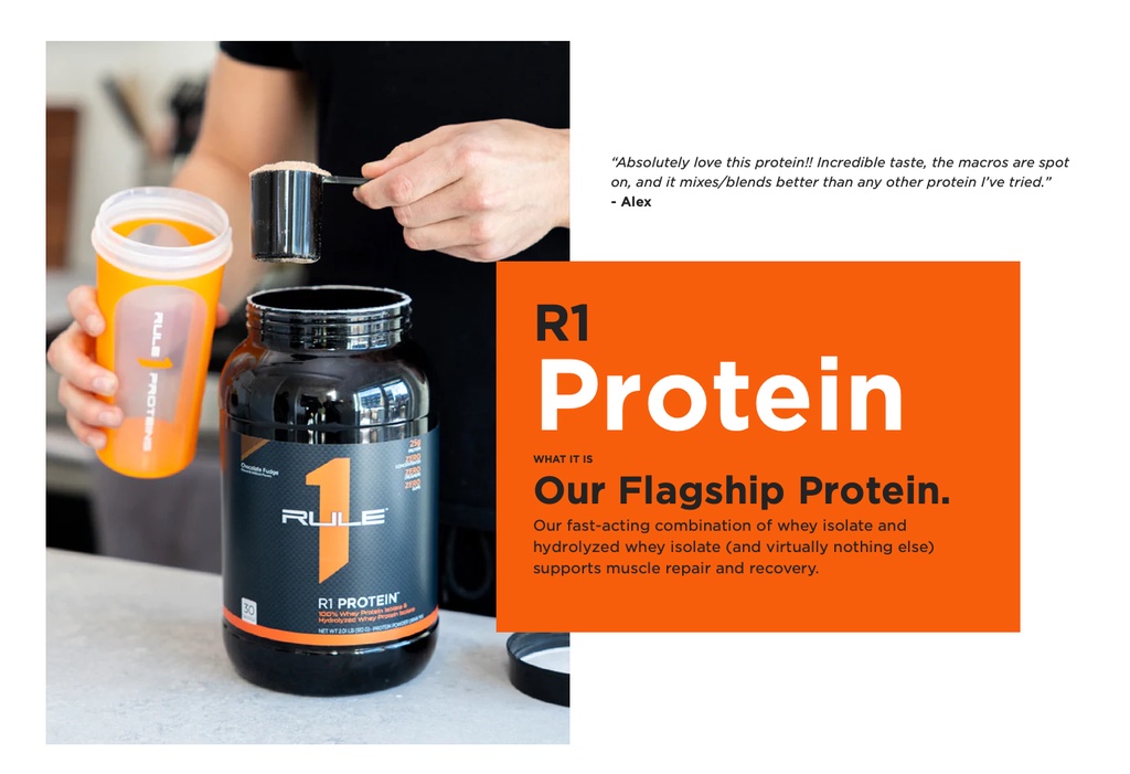 Rule One Protein 100% Super Pure Whey Isolate / Hydrolysate 2lbs / 5lbs ...