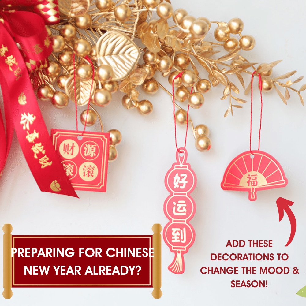 Chinese Lunar New Year Ang Bao Red Packet CNY Hanging Decoration String ...