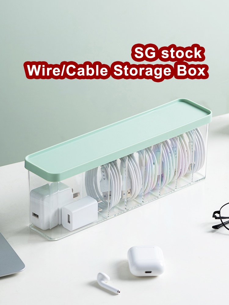 New Type Stackable Cable Storage Box USB Wire Organizer Desk Organizer ...