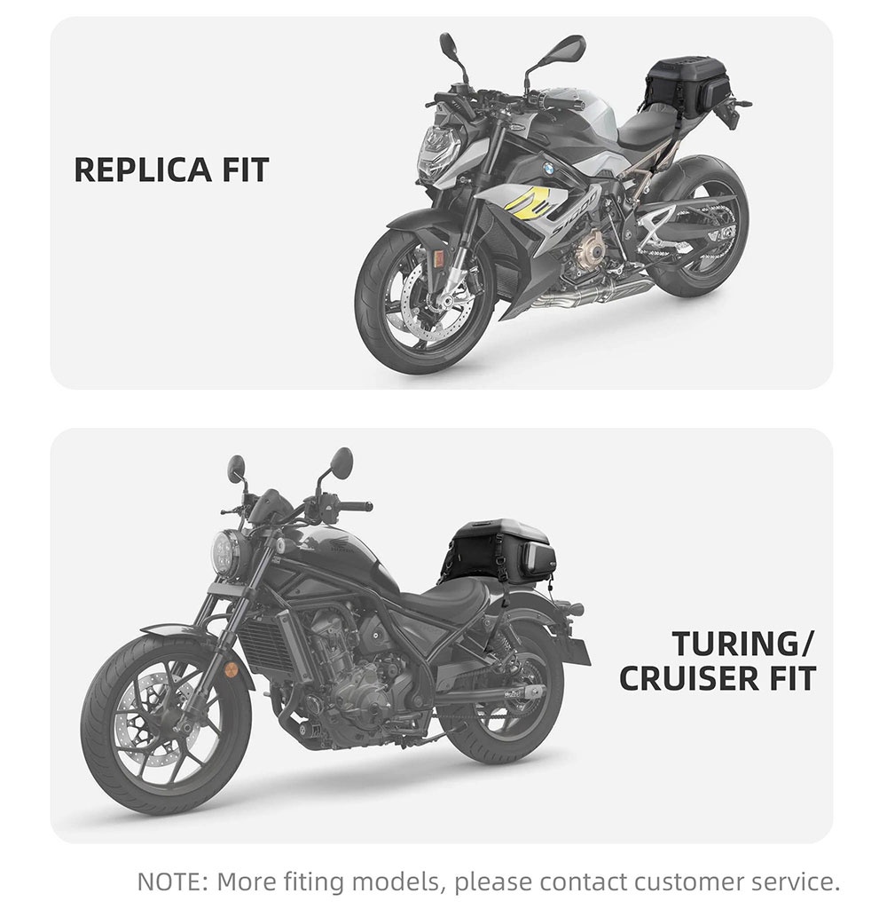 Rhinowalk hard shell Motorcycle Tail Bag 23L-35L Multifunction ...