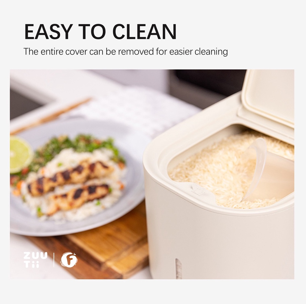 Zuutii 5KG Rice Storage Box Grains Bucket Food Container Rice Dispenser ...