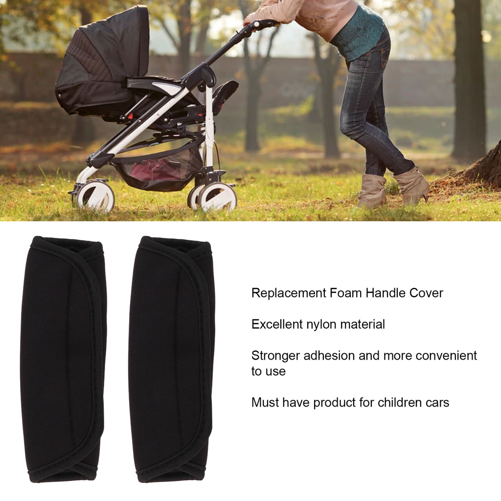 2Pcs Replacement Stroller Handle Cover Buffed Tubing Grips Wheelchair ...