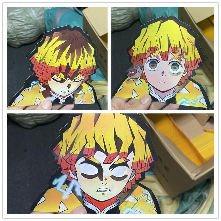 3D Motion Sticker Demon Slayer Tanjirou Nezuko Motorcycle Anime Car ...
