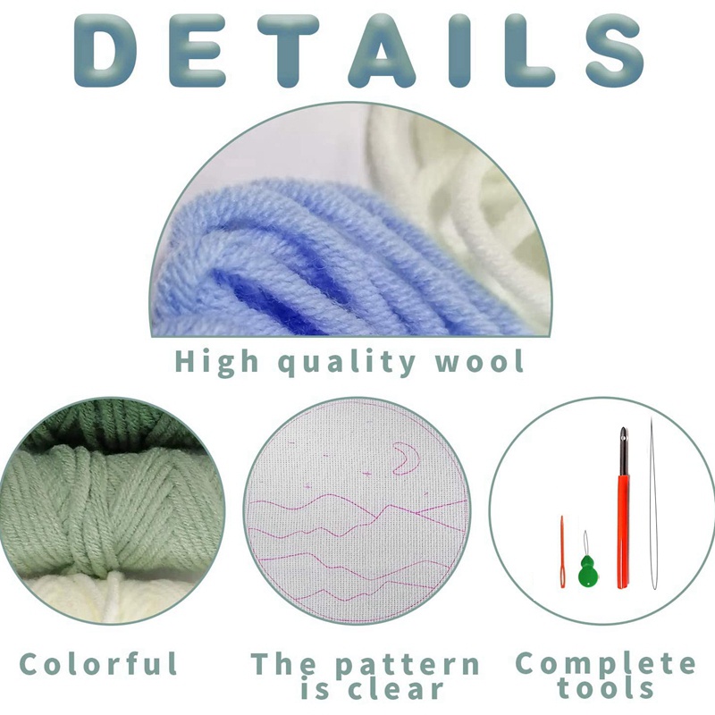 【SG Stock】[Children Gift] Cross Stitch Kit Poke Embroidery Punch Needle ...