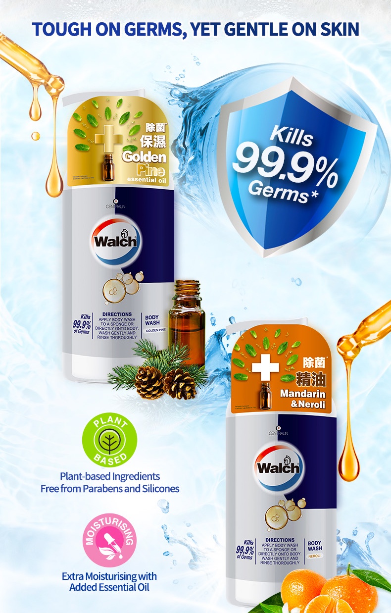 Walch® Anti-bacterial w/ Essential Oil Body Wash 900ml | Shopee Singapore