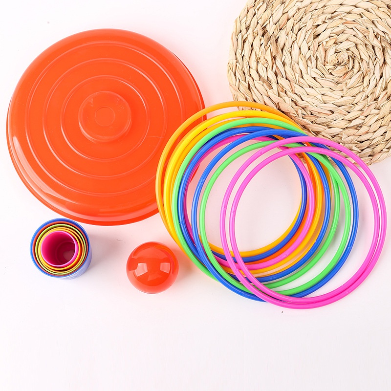 1 Tower 12 Circles Throw Circle Toy Throwing Ring Game Children ...