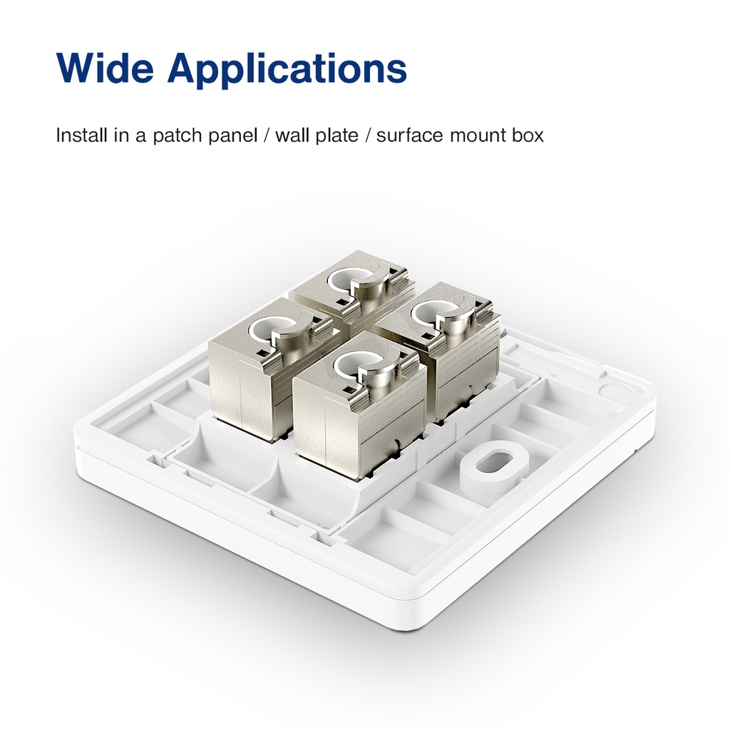 AMPCOM CAT7 Keystone Jack, Fluke DSX 8000 Passed AMPCOM Shielded Zinc ...