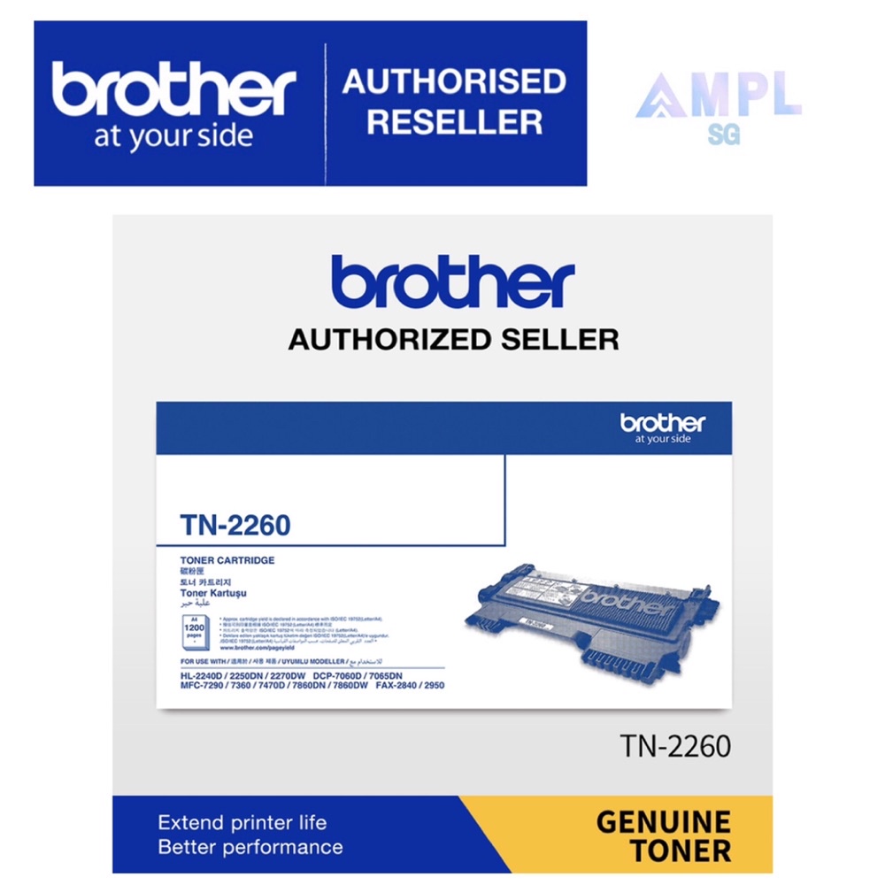 Genuine Brother TN-2260 2260 TN2260 Toner / TN-2280 2280 TN2280 Toner ...