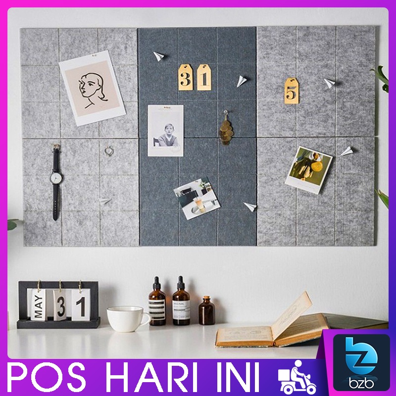 CUT FREELY Square Felt Wall Tiles Schedule Message Reminder Notes ...