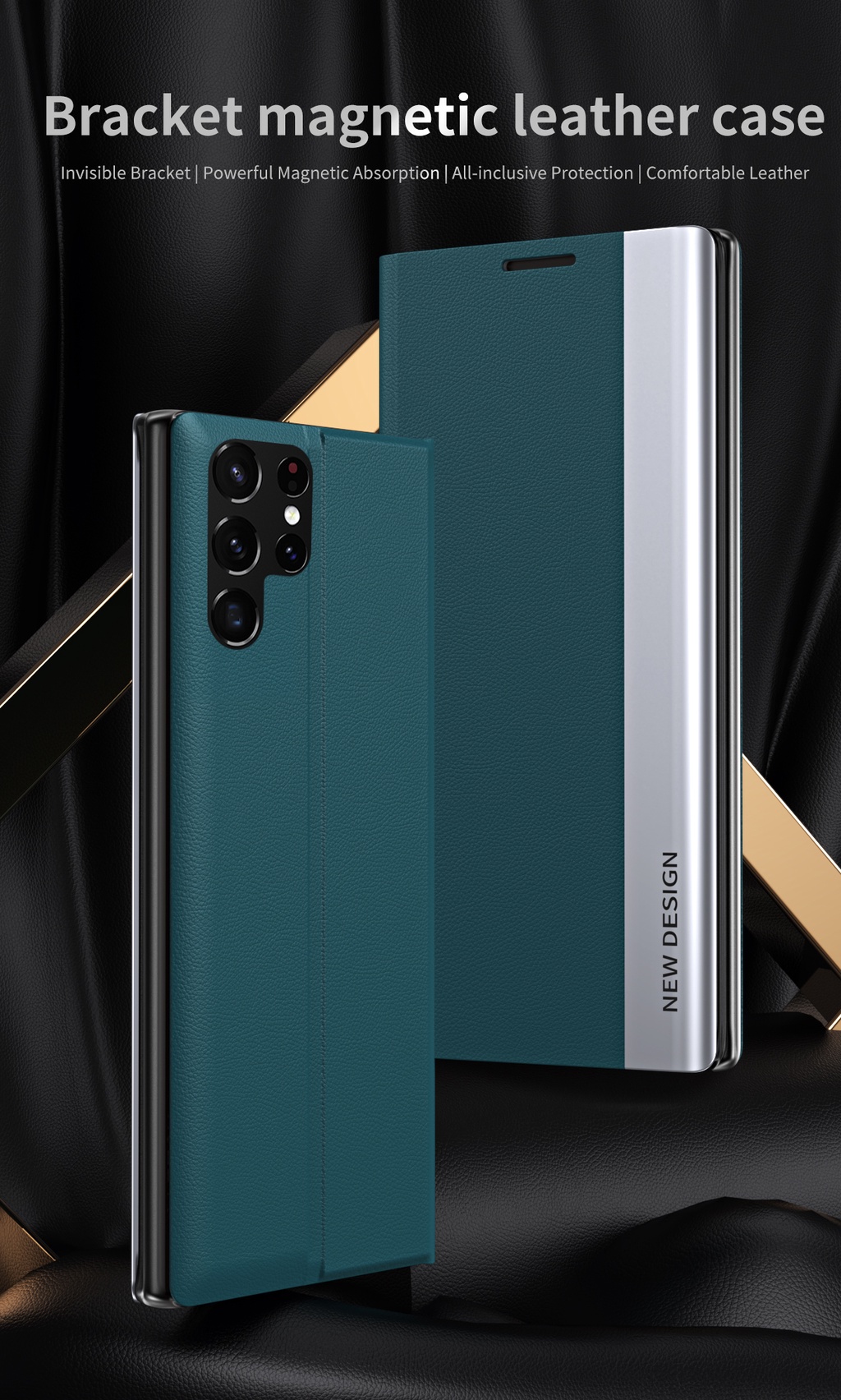 Magnetic Flip Cover Leather For Samsung Galaxy S 25 S25 S24 S23 Ultra Plus + FE Edge S23ultra ...