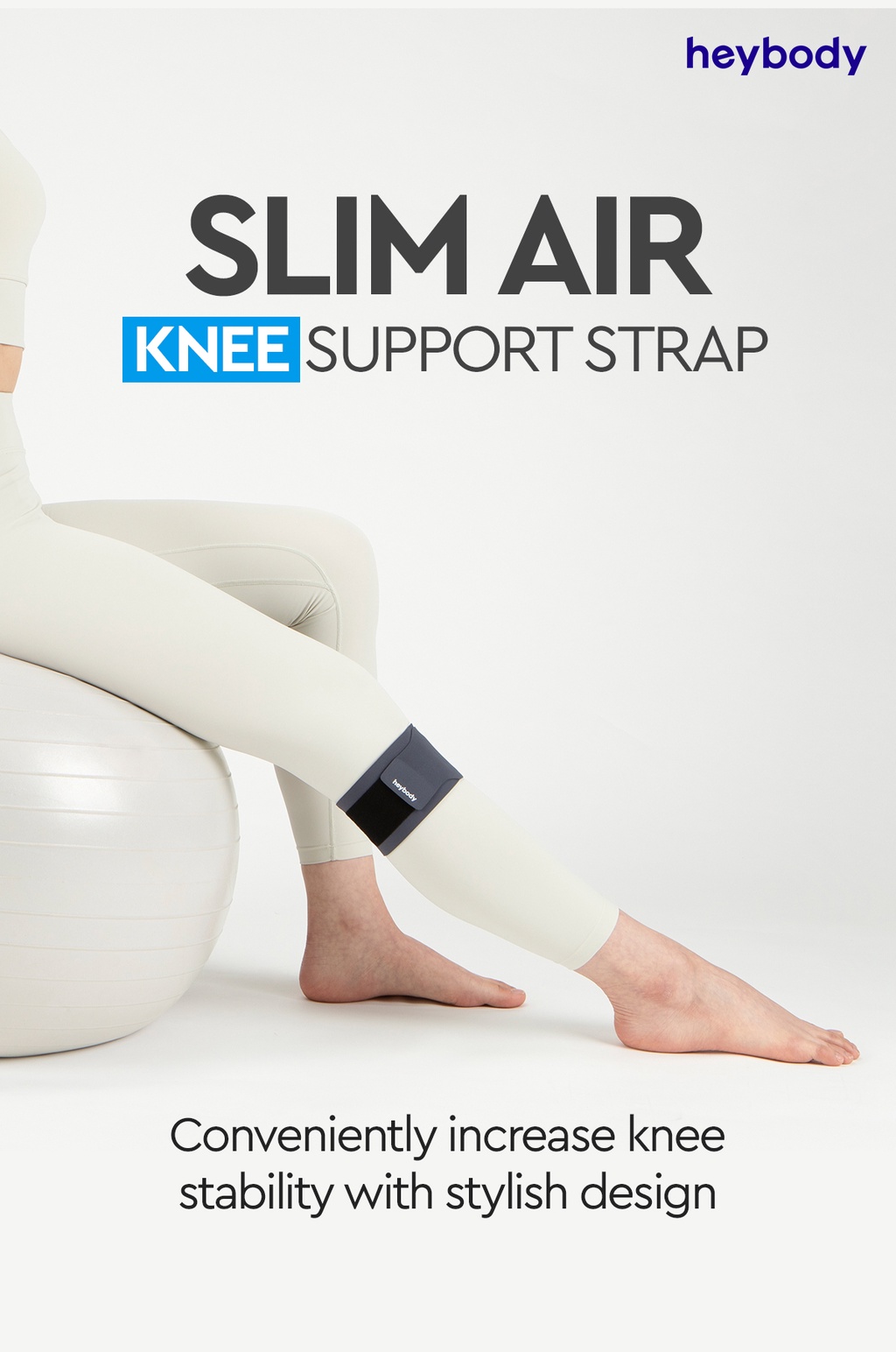 [heybody] Slim Air Knee Support Strap(2 Colors, M/L size) | reduce and prevent the pain and ...